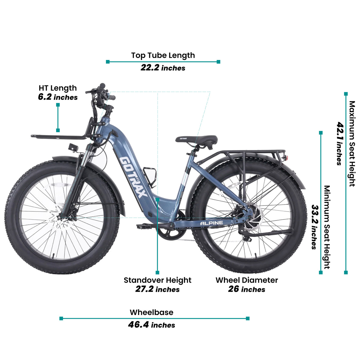 Alpine Fat Tire Electric Bike - GOTRAX.com