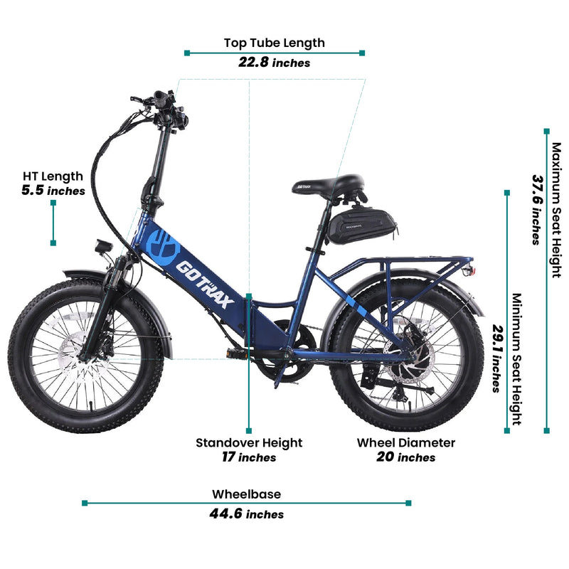 F2 Step Thru Folding Electric Bike - GOTRAX.com