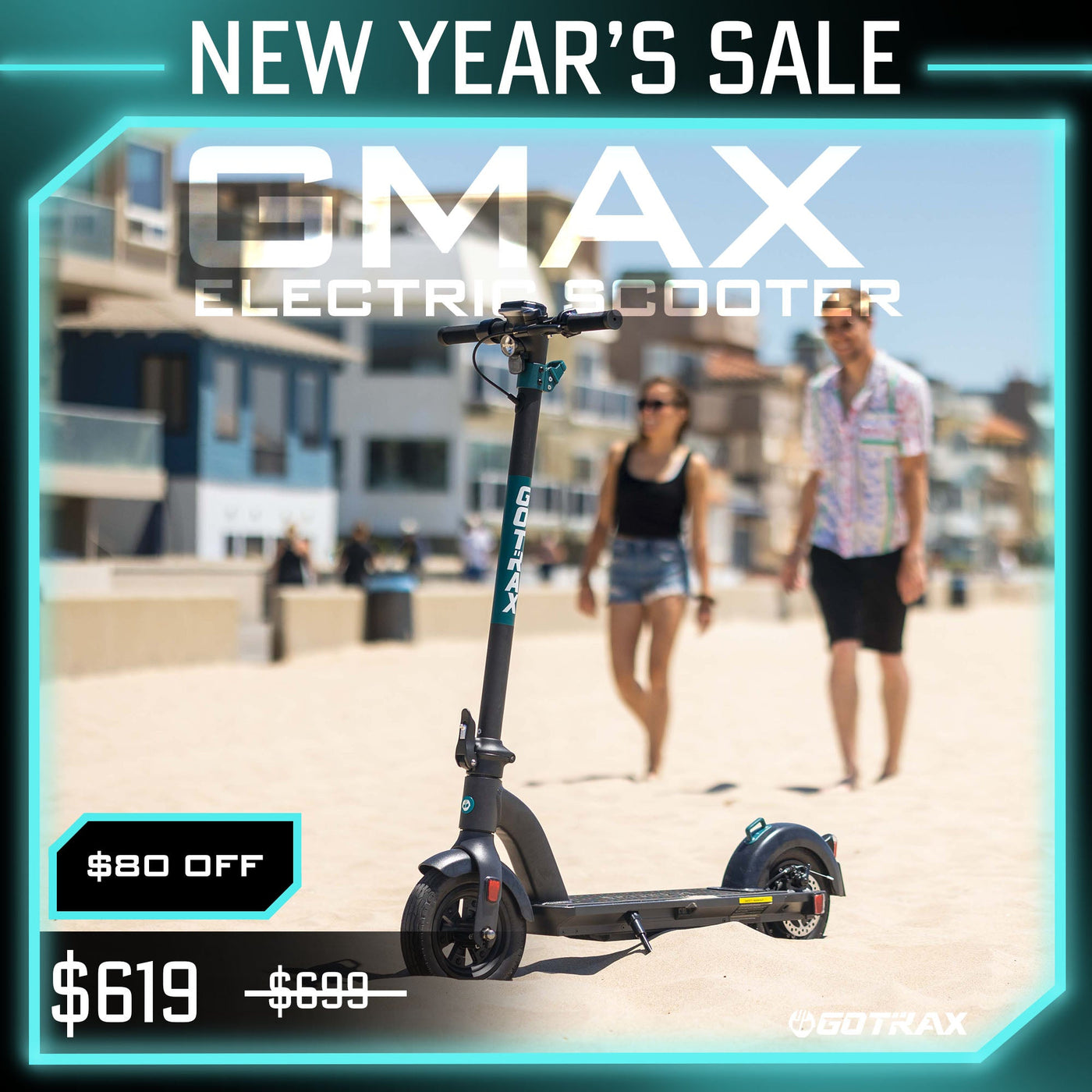 GOTRAX GMAX Electric Scooter - 20mph 45mi Range